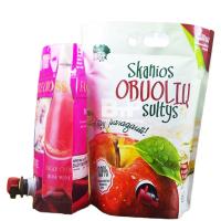China Customized 1L/3L/5L Butterfly Valve Stand up Beverage Juice Drink Double Bottom Bags Red Wine Liquid Packaging BIB Bag in Box for sale