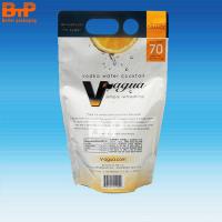 China 1.5 Liter Liquid Packaging Bag With Vitop Valve Stand up Pouch for Juice Wine Water Package With Handles for sale