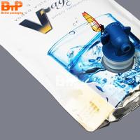 China 1.5 Liter Liquid Packaging Bag With Vitop Valve Stand up Pouch for Juice Wine Water Package With Handles for sale