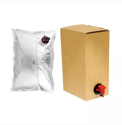 China Custom Aseptic Coffee Wine Syrup Juice Water Liquid BIB Bag Plastic Bag in Box Dispenser With Vitop Valve for sale