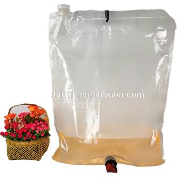 China 1 Liter 5 Litres Clear Stand up Pouch Package Oil Plastic Vacuum Bag Heat Seal Customized Gravure Printing OEM Beverage Accept for sale