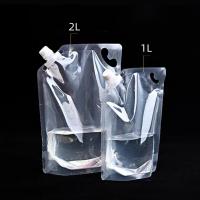 China Portable Travel Refillable Empty Squeeze Pouch Refillable Stand-up Empty Packaging Bags Liquid Clear Plastic Empty Packaging for sale