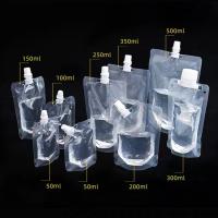 China Portable Travel Refillable Empty Squeeze Pouch Refillable Stand-up Empty Packaging Bags Liquid Clear Plastic Empty Packaging for sale