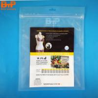 China Bikini Packaging Bag Custom Printed Swimwear Packaging Frosted Ziplock Bag for sale