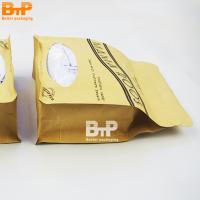 China Clear Front Snack Nuts Beans Packaging Bags Multiple Sizes Classic Durable One Side Kraft Paper Zip Lock Stand Pouches for Food for sale