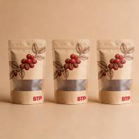 China Custom Logo Heavy-Duty Durable Food Grade BPA Free PE Tea Stand up Pouch with Resealable Zipper Top Tear Notch & Clear Window for sale