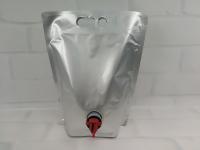 China Custom  1L 2L 3L  Beverage Packaging Bag Aluminum Plastic Packaging Bags with Wine Value and Handle Hole for Wines and Coffee for sale