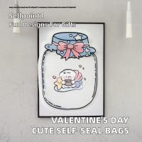 China MOQ 100pcs Custom Valentine's Day CPP Plastic Self Sealing Food Grade Zipper Top Bags for Snacks Cakes (Cartoon Shaped) for sale