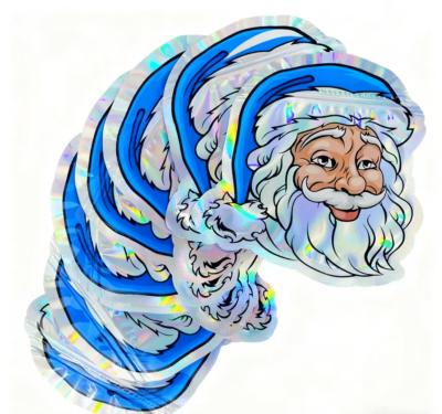 China Gravure Printing Santa Shaped Ziplock Snack Bag Customized Logo Printing Ideal for Child Food Candy Storage Small Business Gifts Gemstones Included for sale