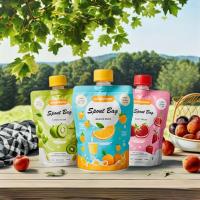 China Low MOQ 100PCS 100ml 150ml 200ml 500ml Custom Plastic Reusable Beverage Liquid Drinks Packing Stand up Pouch with Spout for sale