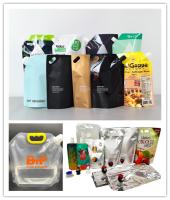 China Low MOQ 100PCS 100ml 150ml 200ml 500ml Custom Plastic Reusable Beverage Liquid Drinks Packing Stand up Pouch with Spout for sale
