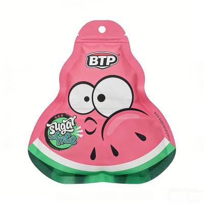 China Custom Dimension Custom Logo Recyclable PE Special Shaped Zipper Pouches Waterproof Resealable Pet Dog Cat Treat Dry Snack Food Packaging Bags for sale