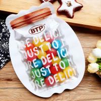 China Custom Size Logo Printed Mason Jar Shaped Resealable Zipper Pouches, Special Die Cut Irregular Shape PE Packaging Bags for Cookie, Candy, Biscuit, Bakery Snack Storage for sale