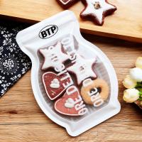 China Custom Size Logo Printed Mason Jar Shaped Resealable Zipper Pouches, Special Die Cut Irregular Shape PE Packaging Bags for Cookie, Candy, Biscuit, Bakery Snack Storage for sale