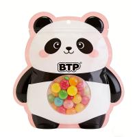 China MOQ100 Cartoon Bear Cutout Ziplock Special Shaped Bag, Front Transparent Window Food Grade Plastic Pouches for Gummy Candy, Dry Fruit, Kids Party Favor Packaging, Custom Printed Service for sale