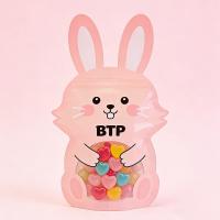 China MOQ100 Cartoon Bear Cutout Ziplock Special Shaped Bag, Front Transparent Window Food Grade Plastic Pouches for Gummy Candy, Dry Fruit, Kids Party Favor Packaging, Custom Printed Service for sale