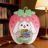 China MOQ100 Cartoon Bear Cutout Ziplock Special Shaped Bag, Front Transparent Window Food Grade Plastic Pouches for Gummy Candy, Dry Fruit, Kids Party Favor Packaging, Custom Printed Service for sale
