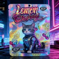 China Custom 3.5g Holographic Mylar Bag MOQ 100 Digital Print Cartoon Resealable Snack Zipper Pouch for sale