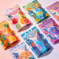 China Custom Holographic Stand Up Ziplock Food Packaging Bags Low MOQ 100 For Snack for sale