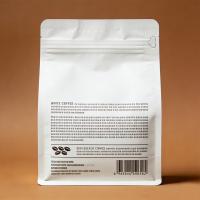 China Custom Printed Stand Up Eight Side Seal Flat Bottom Coffee Bag Light Proof Aroma Lock Pouch With One Way Air Vent Sealed For Roastery Cafe Commercial Coffee Bean Fresh Storage Thick Composite Material for sale