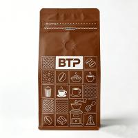 China Custom zipper aluminium foil Moisture resistant Degassing Valve coffee Flat Bottom bag for sale