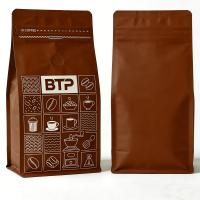 China Custom zipper aluminium foil Moisture resistant Degassing Valve coffee Flat Bottom bag for sale