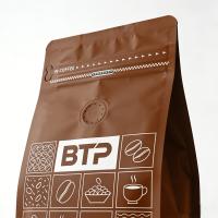 China Custom zipper aluminium foil Moisture resistant Degassing Valve coffee Flat Bottom bag for sale