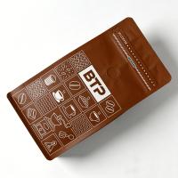 China Custom zipper aluminium foil Moisture resistant Degassing Valve coffee Flat Bottom bag for sale