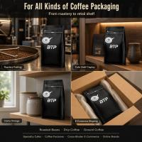 China 8 Side Seal Flat Bottom Coffee Bag With One Way Degassing Valve Resealable Zipper Food Grade Custom Printing Coffee Bean Packaging Bag MOQ 100 High Barrier Light Proof Stand Up Coffee Pouch for sale