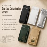 China 8 Side Seal Flat Bottom Coffee Bag With One Way Degassing Valve Resealable Zipper Food Grade Custom Printing Coffee Bean Packaging Bag MOQ 100 High Barrier Light Proof Stand Up Coffee Pouch for sale