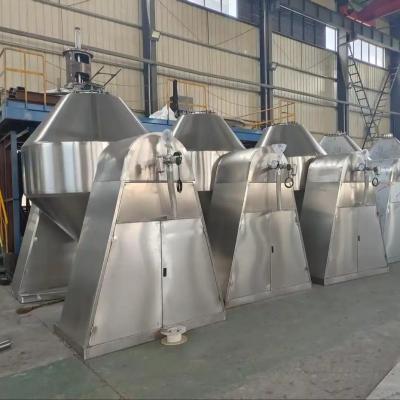 China Sodium Benzoate Double Cone Rotary Vacuum Dryer 500L 750L Industrial Drying Machine for sale