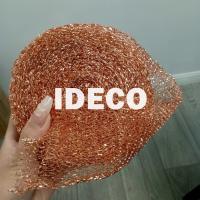 China 100% Pure Copper Knitted Wire Mesh, Soft Flat Wire Copper Knit Mesh, Copper Cleaning Mesh, Knitted Copper Wire Gauze for sale