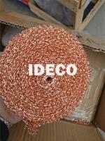 China 100% Pure Copper Knitted Wire Mesh, Soft Flat Wire Copper Knit Mesh, Copper Cleaning Mesh, Knitted Copper Wire Gauze for sale