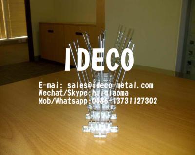 China Stainless Steel Bird Spikes on Polycarbonate Base, Pigeon Control Spikes, Swallow Repellent, Anti-Bird Device for sale
