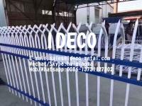 China Ornamental Steel Picket Fences, Spear Top Welded Tubular Metal Railings for Swimming Pools, Ponds for sale