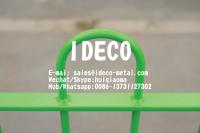 China Colorful Steel Bow Top Railing Fences, Decorative Metal Hoop Top Security Fences, Ornamental Hairpin Railings for sale