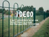China Colorful Steel Bow Top Railing Fences, Decorative Metal Hoop Top Security Fences, Ornamental Hairpin Railings for sale