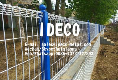 China Decorative Double Circle Welded Wire Fences, BRC Roll Top Fencing, Double Loop Top Fences for Garden Security for sale