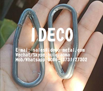 China ZnAl-Coated TECCO Clips in High Tensile Steel Wire 1770Mpa, Galfan Rockfall Catch Fences TECCO Mesh Connection Clips for sale