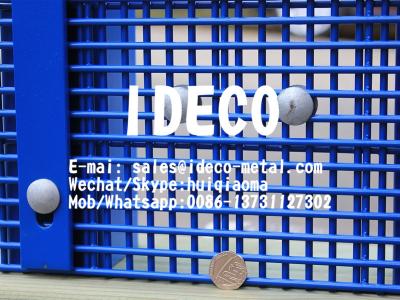 China Securi-Mesh Plus Twin 90º 358 Mesh Fences, Double Skin 358 Mesh Security Fencing, Dual Skin Welded HiSec Fences for sale