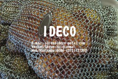China Easy Roast Stainless Steel Ring Chainmail Baking Cover for Meat, SS Ring Mesh Chain Mail Cover for Oven & Barbecue for sale