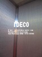 China Opaque Architectural Wire Mesh Fabric, Channel Mesh Decorative Woven Metal, Elevator Cab Interior Wall Cladding for sale