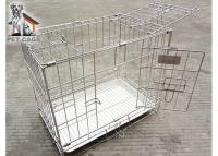 China Folding stainless steel two-door (with sun-roof) pet cages for sale