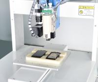 China Synchronous Belt CCD Desktop Glue Dispenser Machine 0.02mm Accuracy for sale