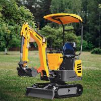 China Green 1.2t Diesel Mini Excavator Equipment Earth Moving Machinery for sale