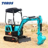 China 19KW Toros Mini Excavator Hydraulic 1.5 Ton Mini Digger Home Use for sale