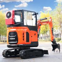 China Municipal Engineering 2.5 Ton Mini Excavator 24.5kw Micro Mini Digger With Cab for sale