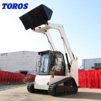 China Mini Hydraulic 1 Ton Wheeled Skid Steer Loader For Roadwork High Performance for sale