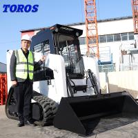 China Mini Hydraulic 1 Ton Wheeled Skid Steer Loader For Roadwork High Performance for sale