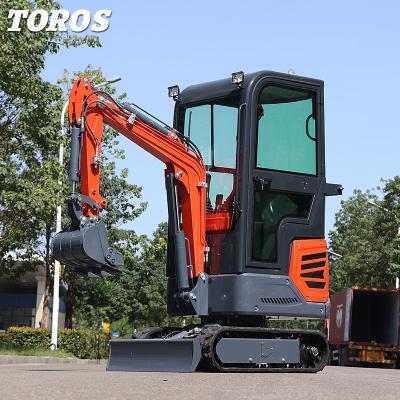 China High Efficiency Red Mini Hydraulic Excavator For Farmland CE Certified for sale